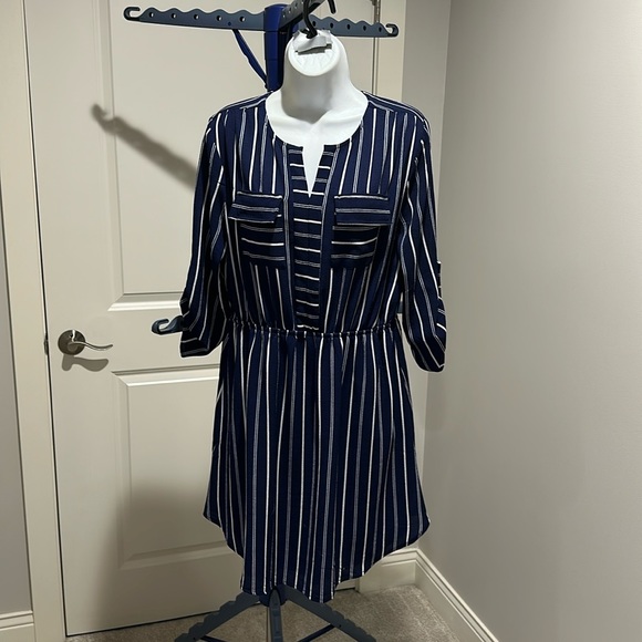 Monteau | Dresses | Monteau Stripped Dress | Poshmark
